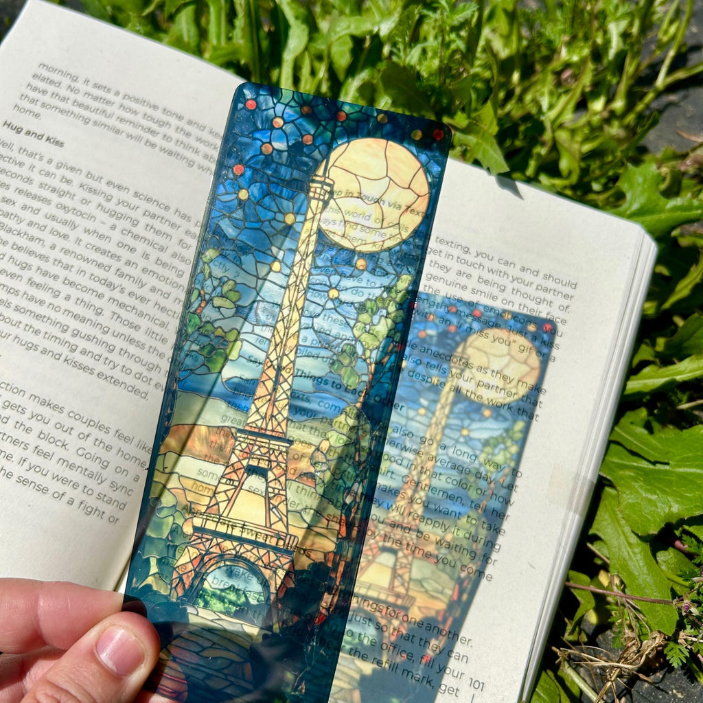 Stained Glass Eiffel Tower Bookmark - Paris Themed, French Souvenir Gi ...
