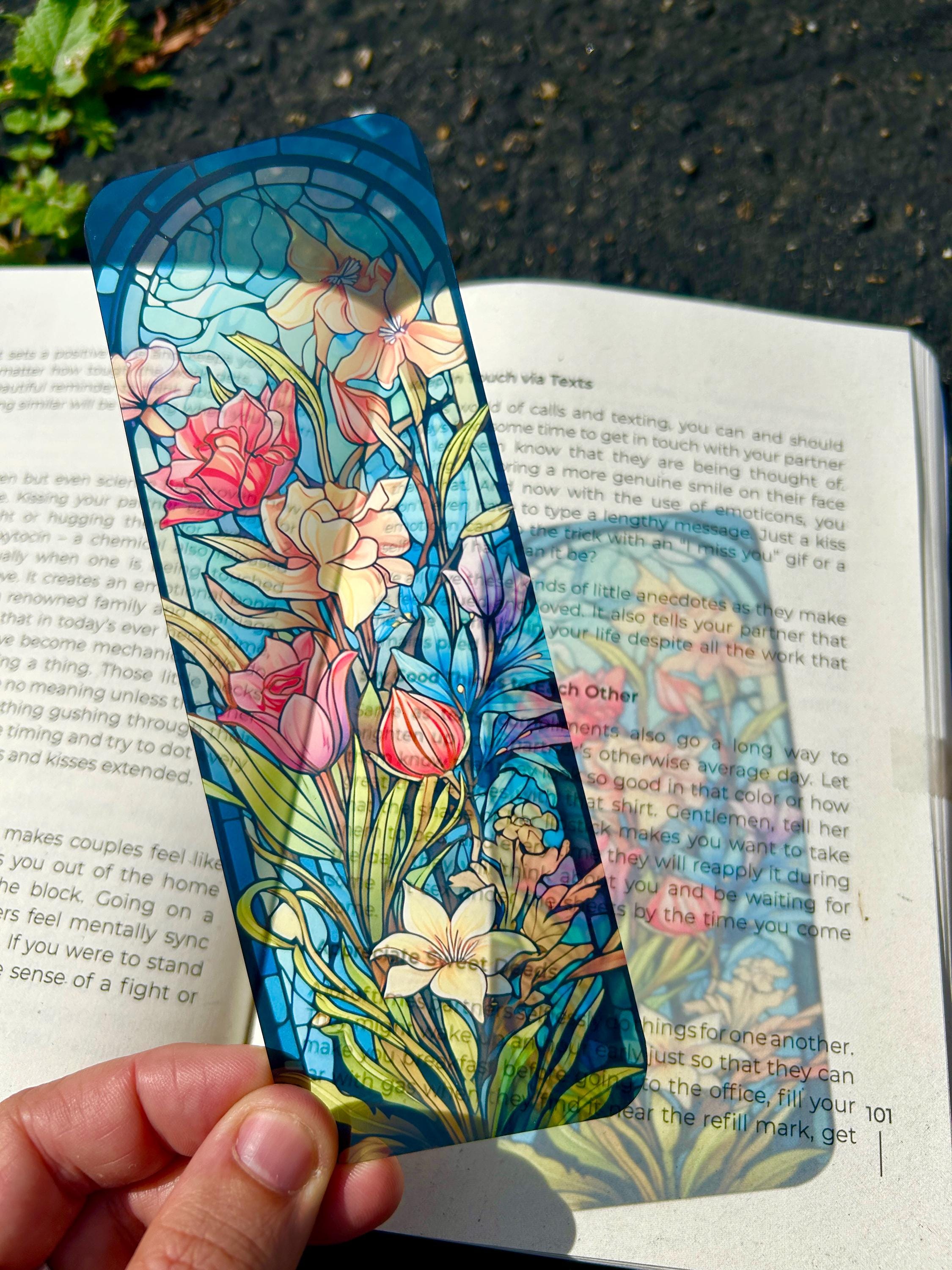 Stained Glass Bouquet Of Flowers Bookmark – Vibrant Floral Art, Nature ...