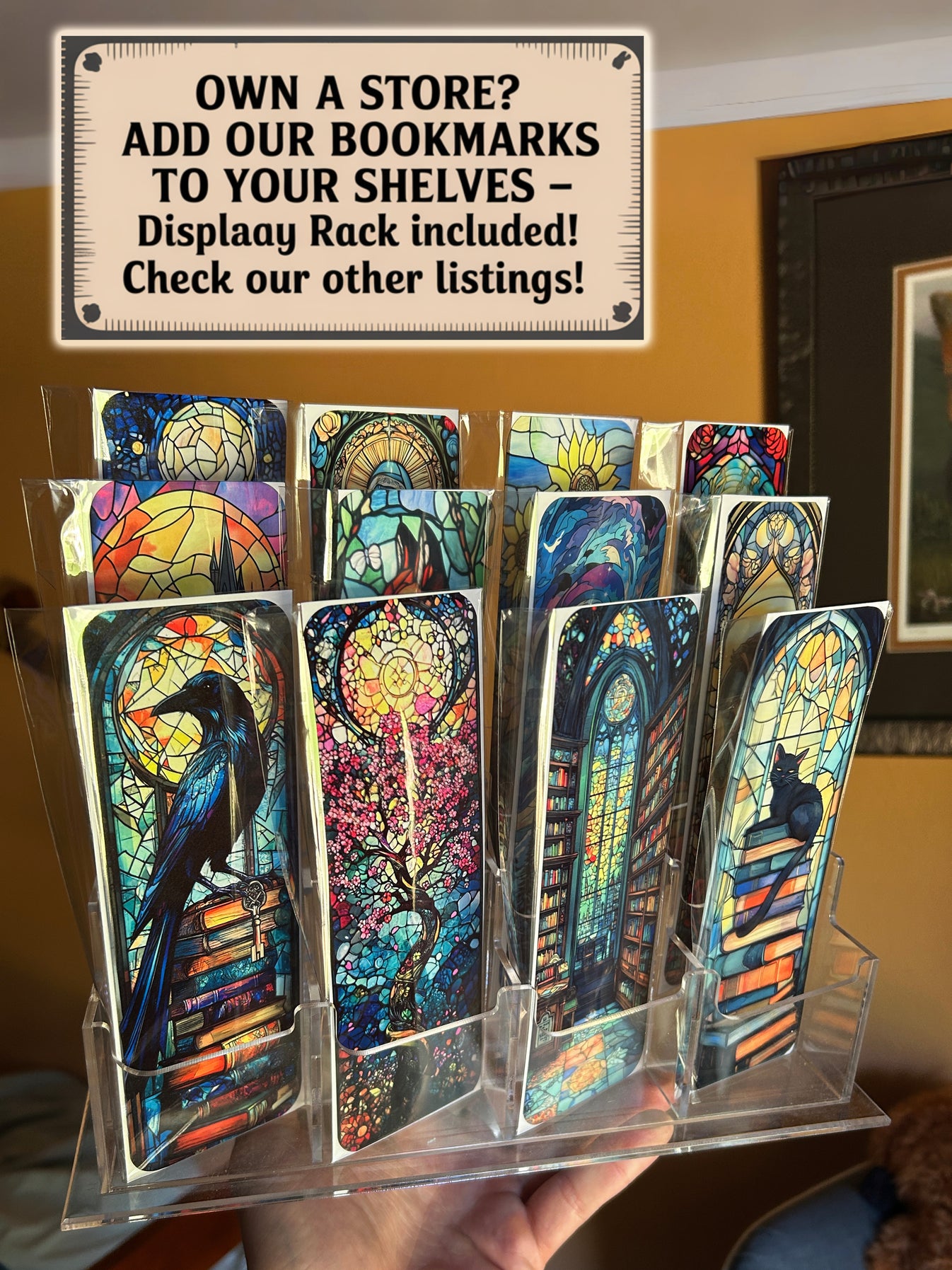 Clever Raven Library Bookmark – Stacked Books & Wise Raven Art, Litera ...