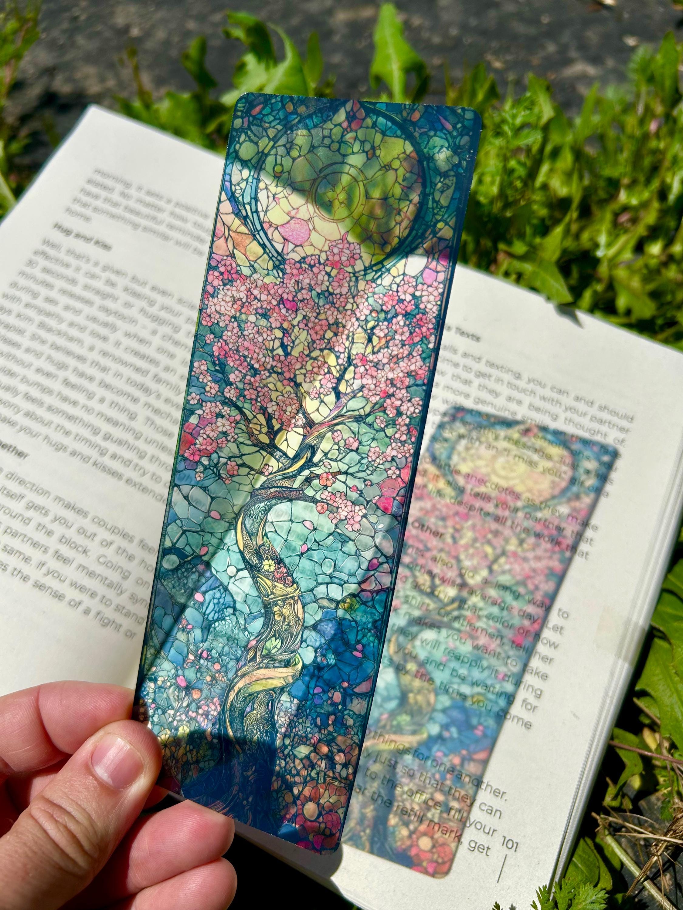 Cherry Blossom Bookmark - Sakura Flower Gift, Japanese Spring Art, Nat ...