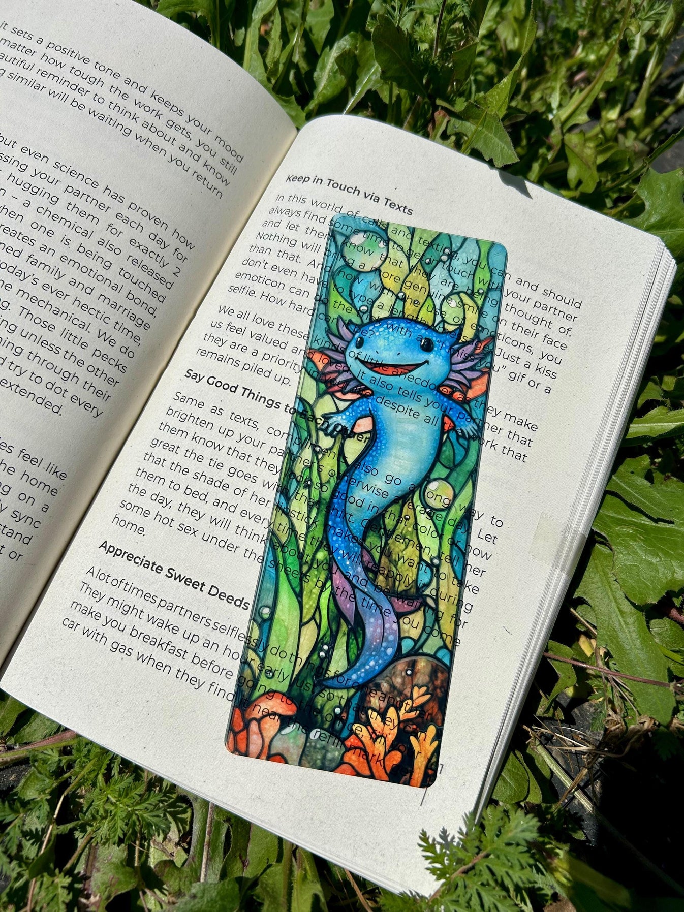 Blue Axolotl Bookmark - Handmade Cute Axolotl, Unique Gift for Book Lo ...